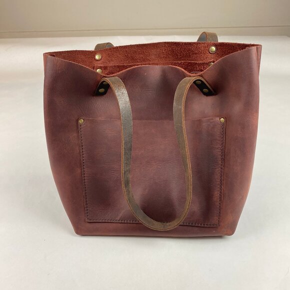 Portland Leather | Bags | Portland Leather Goods Tote Bag Purse Brown ...